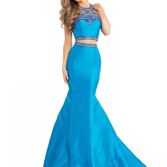 Rachel Allan | Dresses | New Rachel Allan Mikado Twopiece Mermaid Gown ...